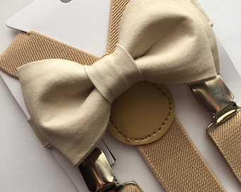 Beige Bow Tie | Etsy