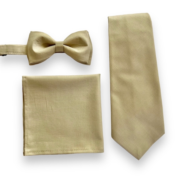 Beige Bow Tie - Etsy