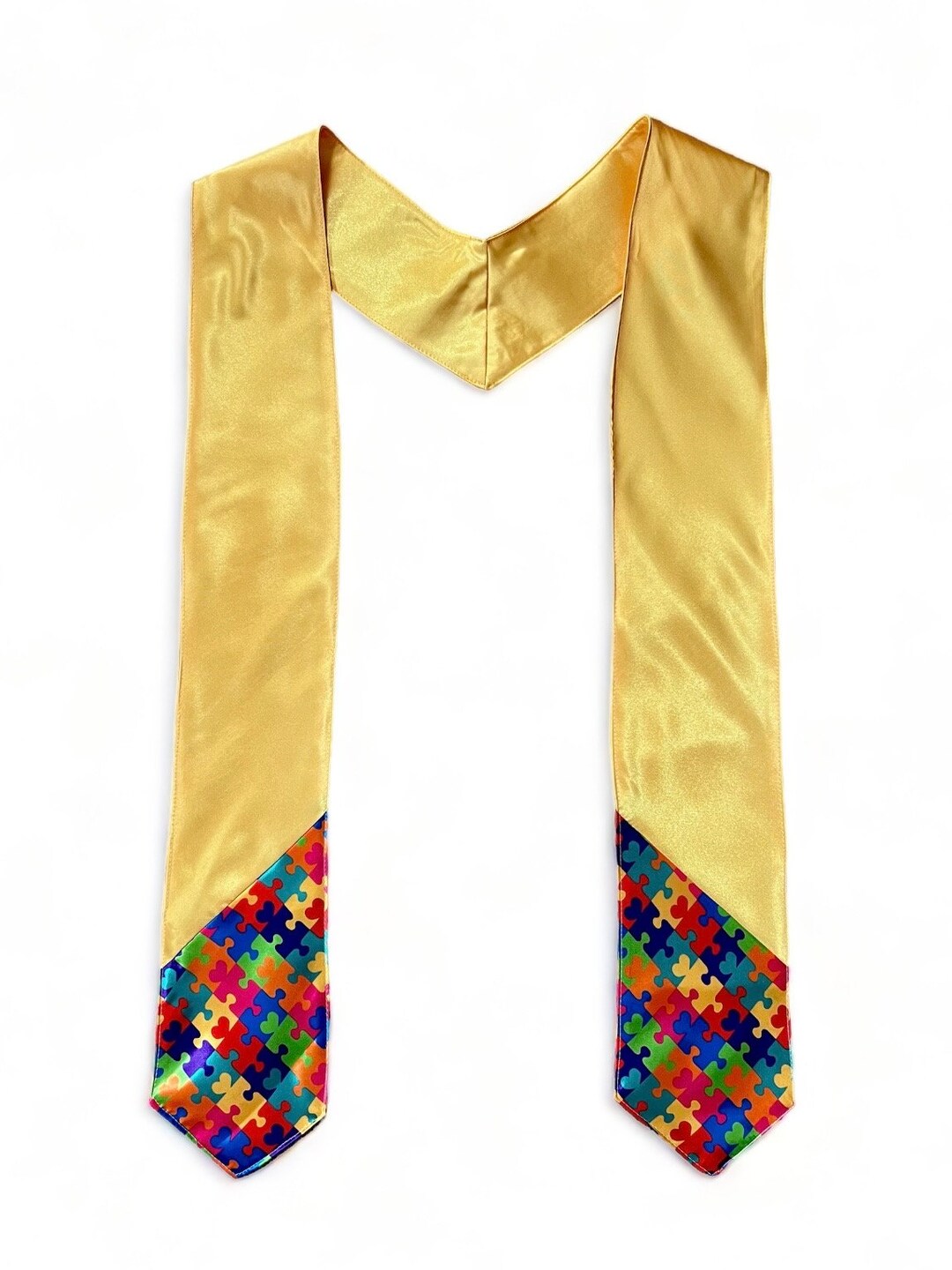 Autism Awareness V Stole Scarf. Autism Spectrum Stole Scarf. Puzzle ...