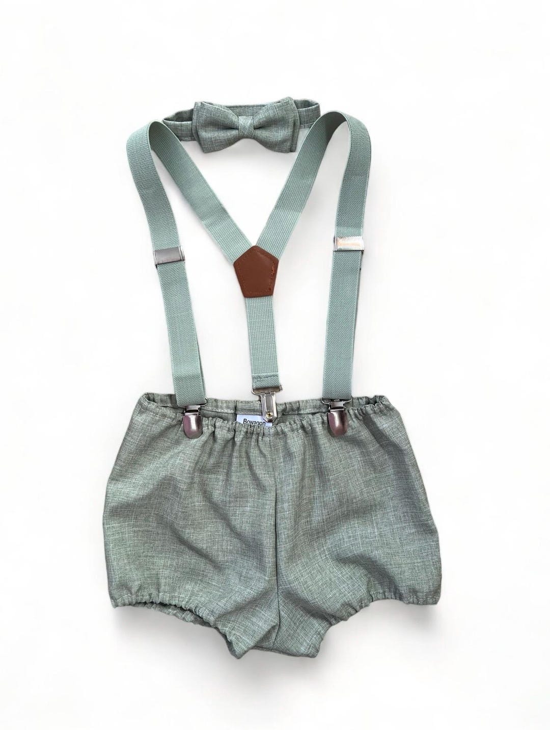 Light Sage Green Bloomers and Suspenders Baby's Cake Smash Outfit. Sage ...