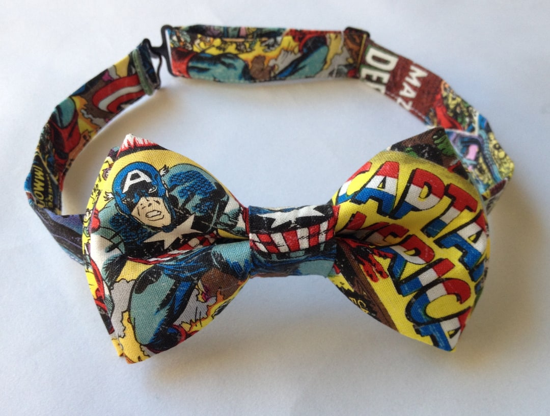 Captain Bow Tie. Superhero Bow Tie. Kids. Adults. - Etsy