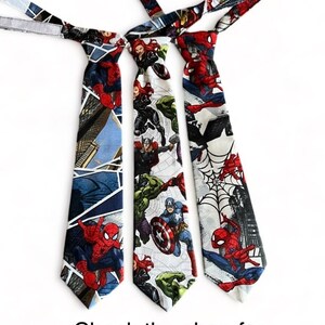 Superhero Neck Tie. Superhero Wedding Party Birthday Necktie. - Etsy