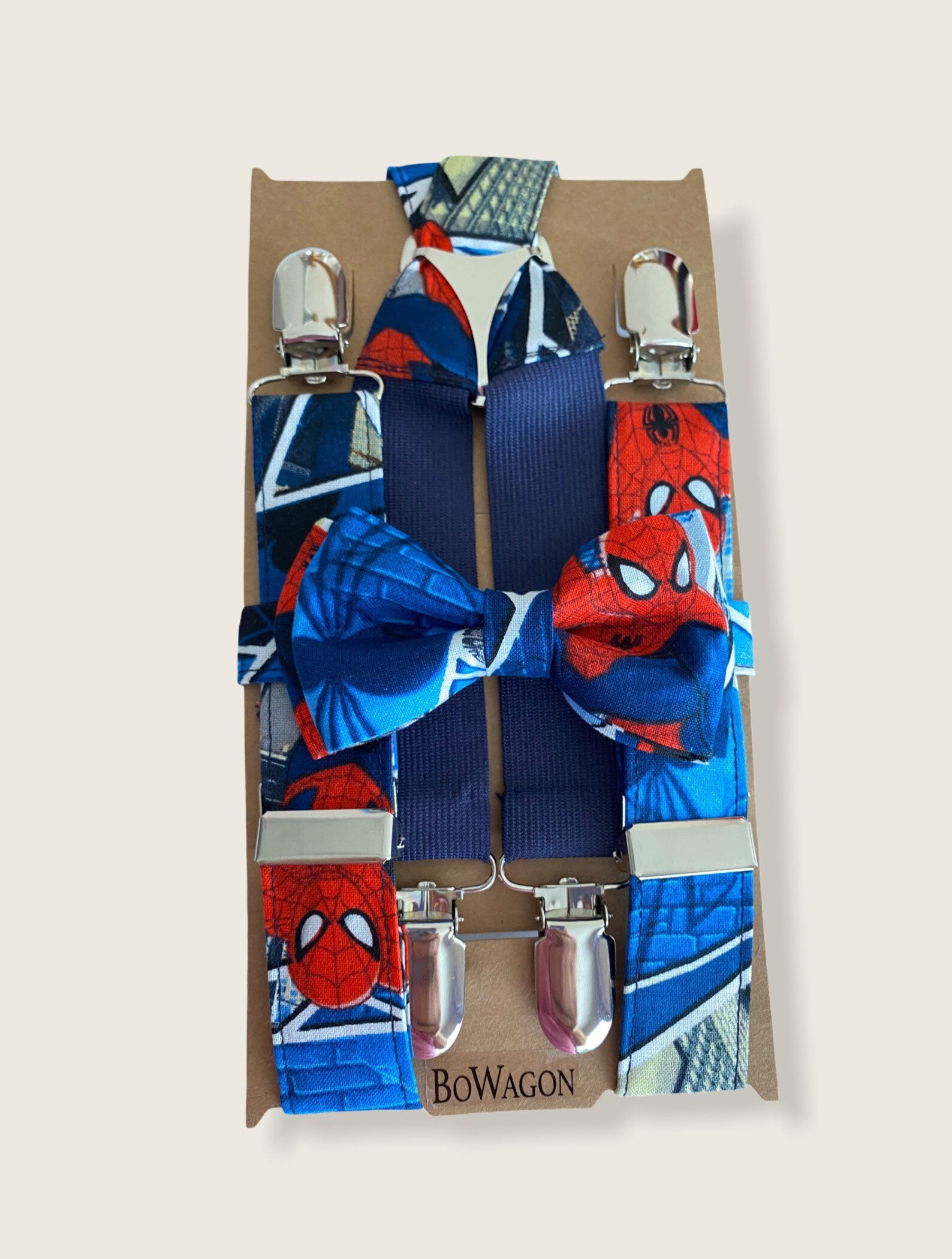 Superhero Spider Man Geek Suspenders/ Bow Tie Set Kids - Etsy