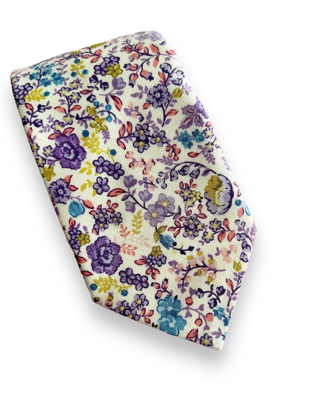 Spring Purple Floral Necktie. Lilac Flowers Necktie. Floral Easter ...