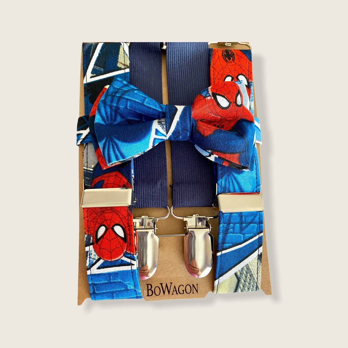 Superhero Spider Man Geek Suspenders/ Bow Tie Set Kids - Etsy
