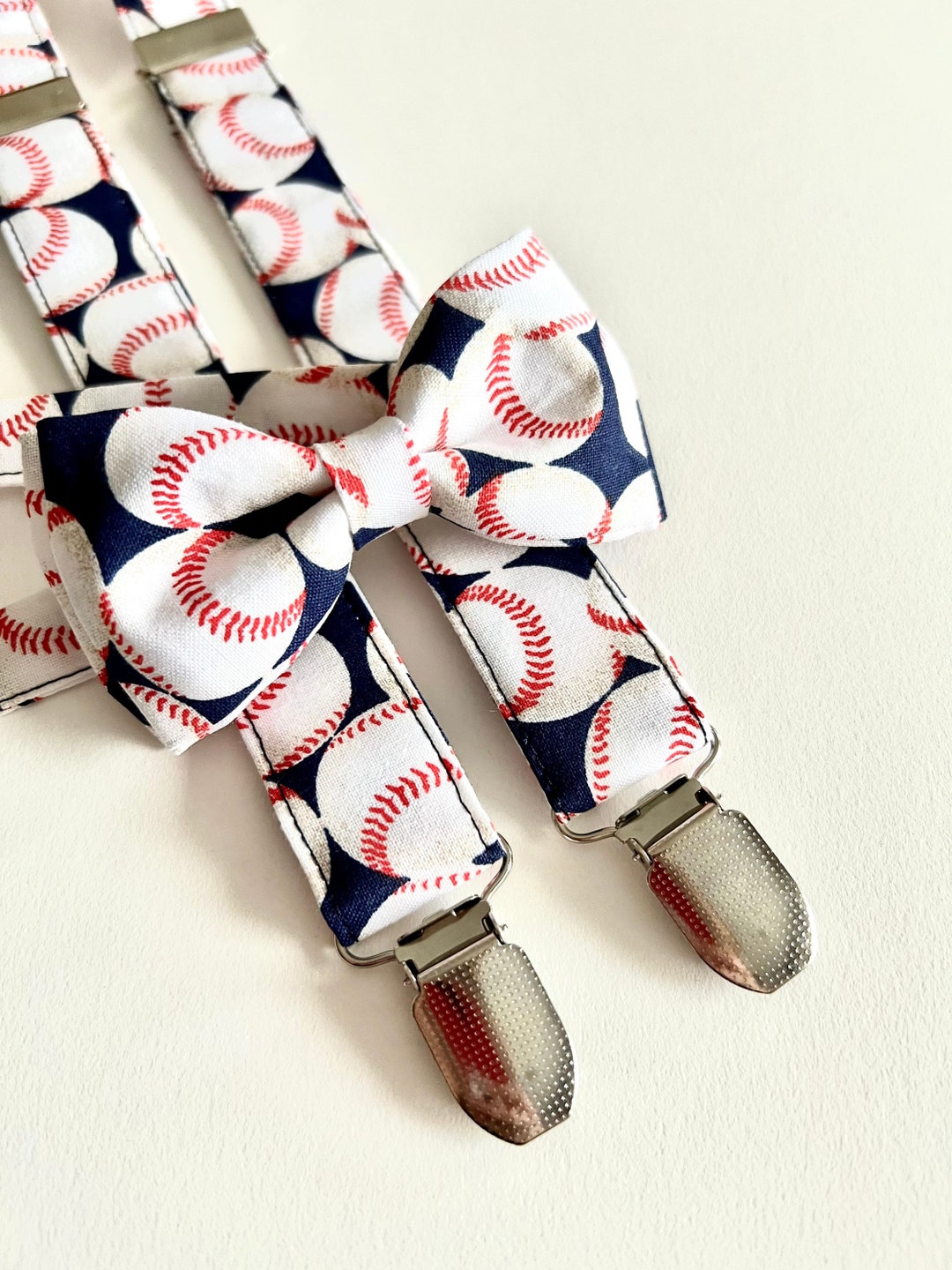 Baseball Suspenders/ Bow Tie Set! Kids Baseball Bow Tie. Baseball Theme ...