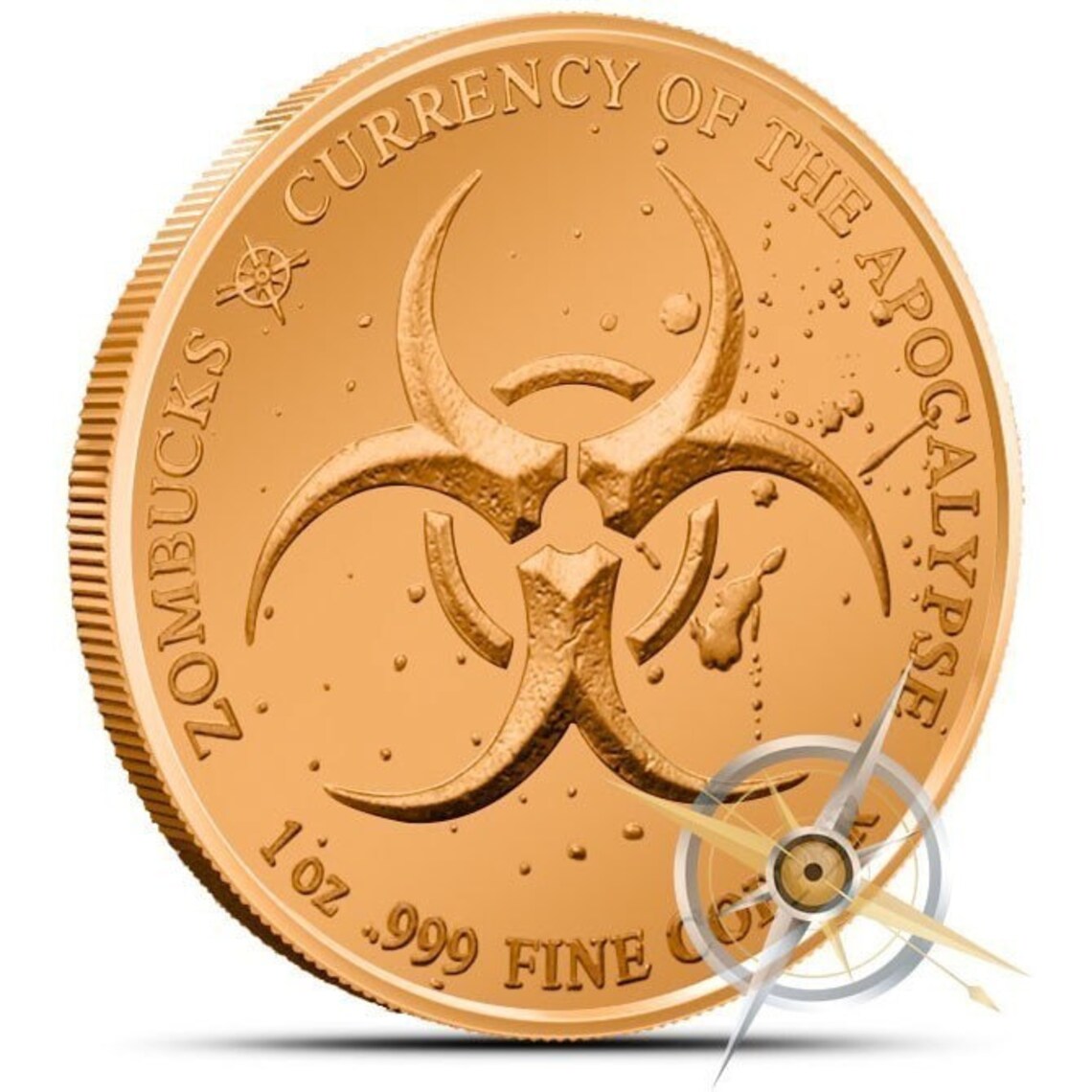Zombie Buffalo Zombucks® 1 Oz Copper Round for Jewelry. .999 Fine ...