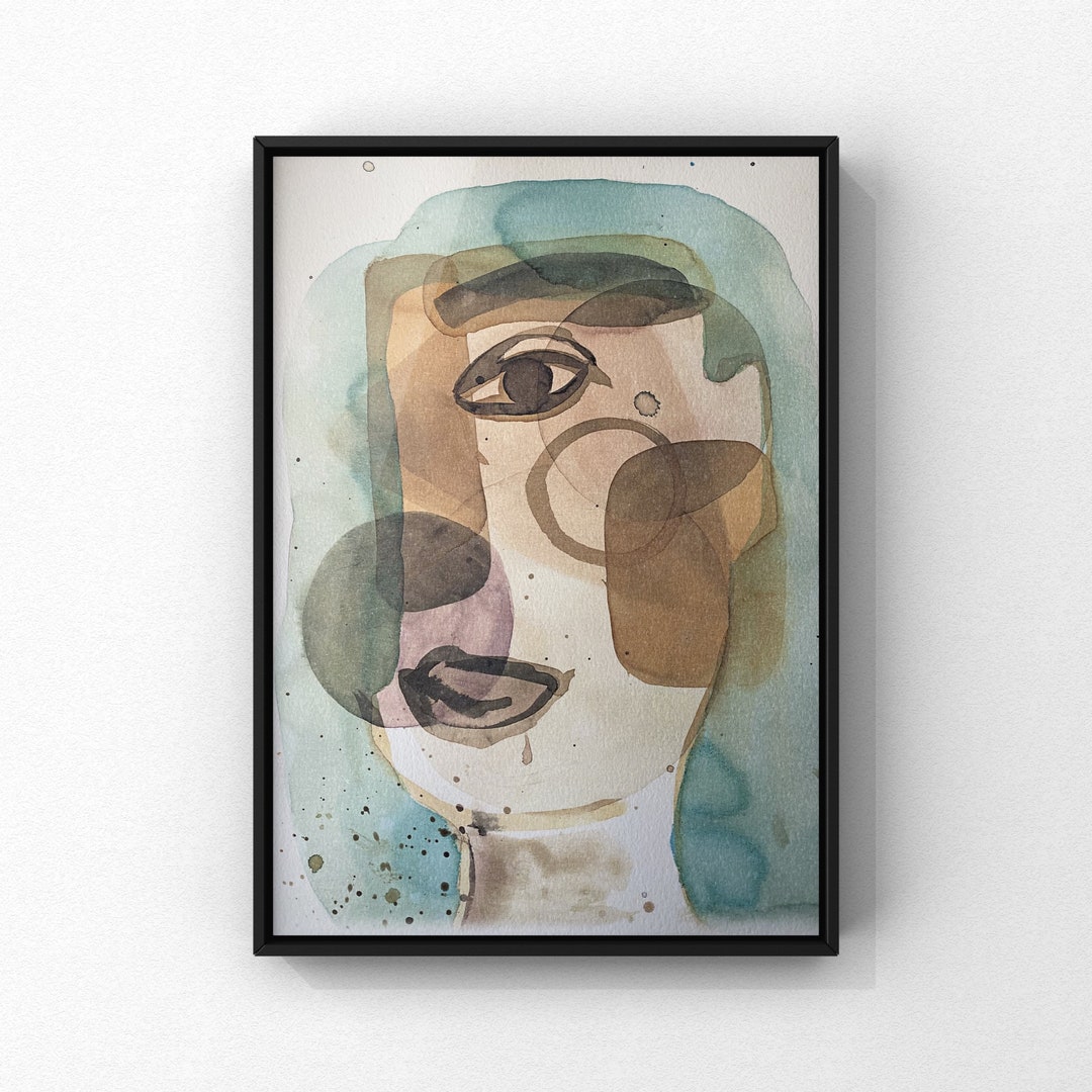 FINE ART PRINT, Original Painted in Natural Handmade Inks, Abstract ...