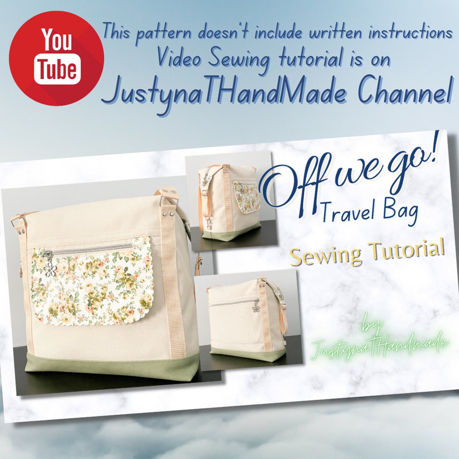 Off We Go Travel Bag Sewing Pattern Trolley Sleeve / 2 - Etsy