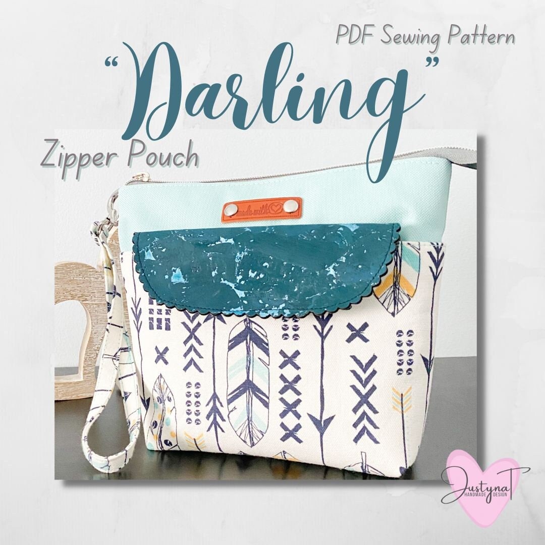 PDF Pattern Download | "darling" Zipper Pouch | Wristlet | Flap Front ...
