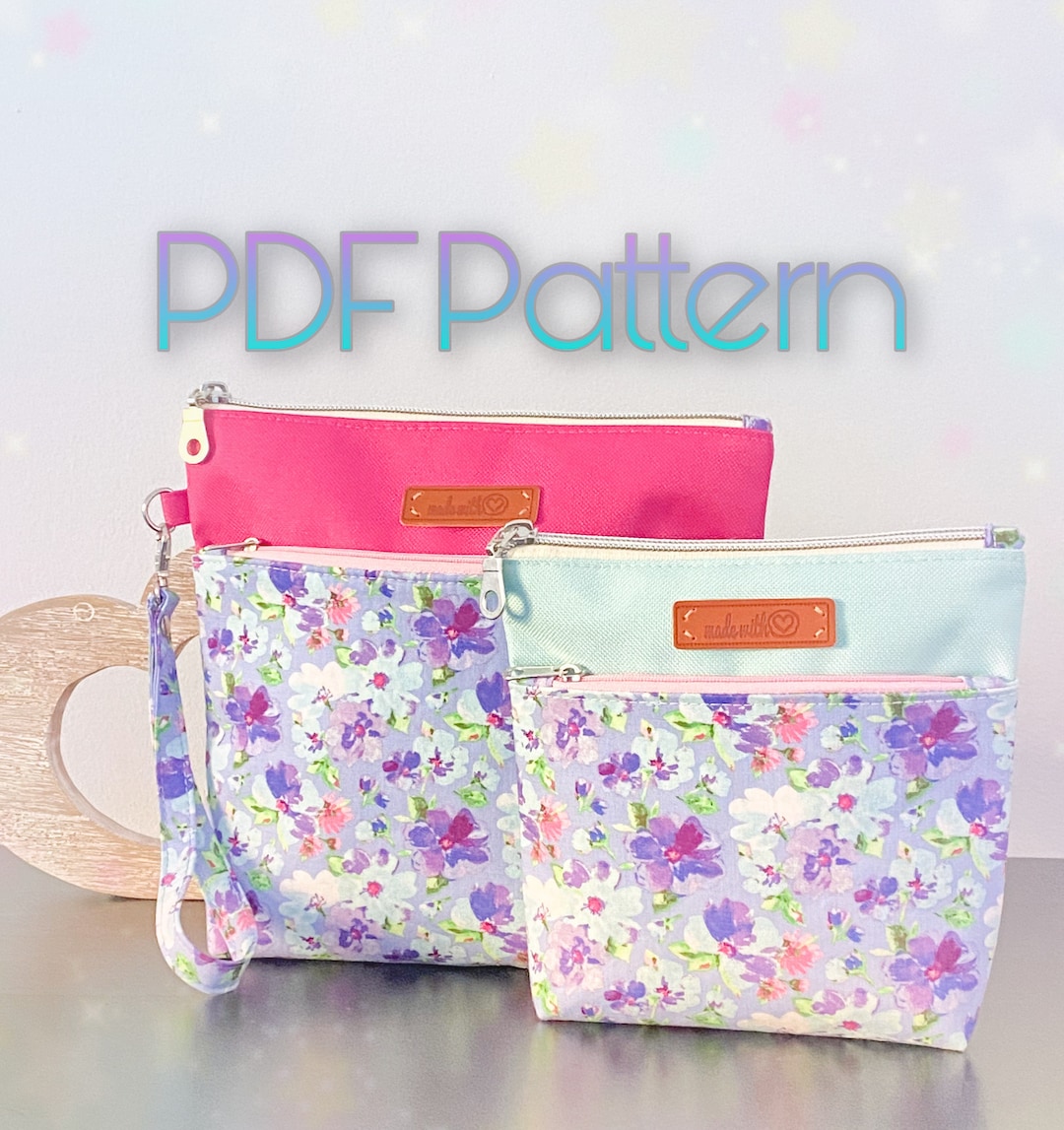 PDF Pattern Download | "double Zip" Pouch Set | Front Zip Pockets | 2 ...