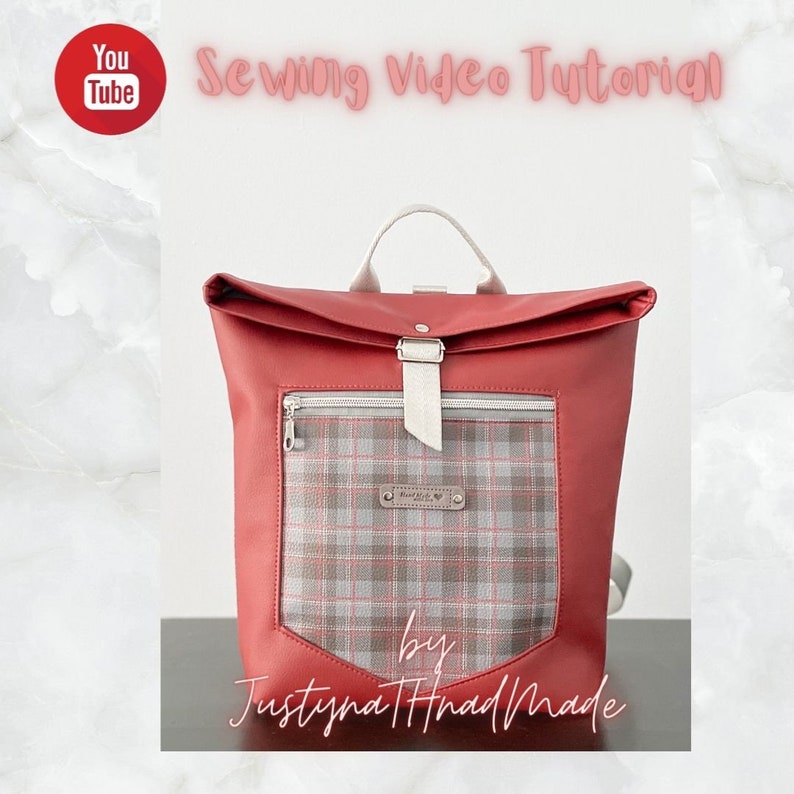 PDF Pattern Download | "june" Backpack | Front Pocket/back Pocket/3 ...