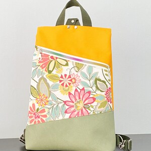 PDF Pattern Download | "april" Slim Backpack / Sling Bag | Front Zipper ...