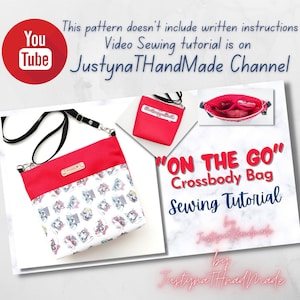PDF Pattern With Video Instruction | "on the Go" Crossbody Bag | Front ...