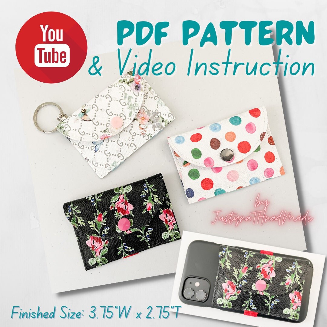 PDF Sewing Pattern With Video | "keep It Close " Card Holder for ...
