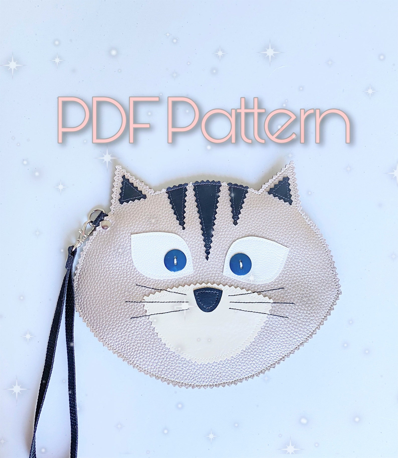 PDF Pattern Download cat Zipper Pouch / Wristlet - Etsy