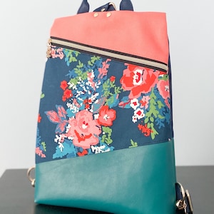 PDF Pattern Download | "april" Slim Backpack / Sling Bag | Front Zipper ...