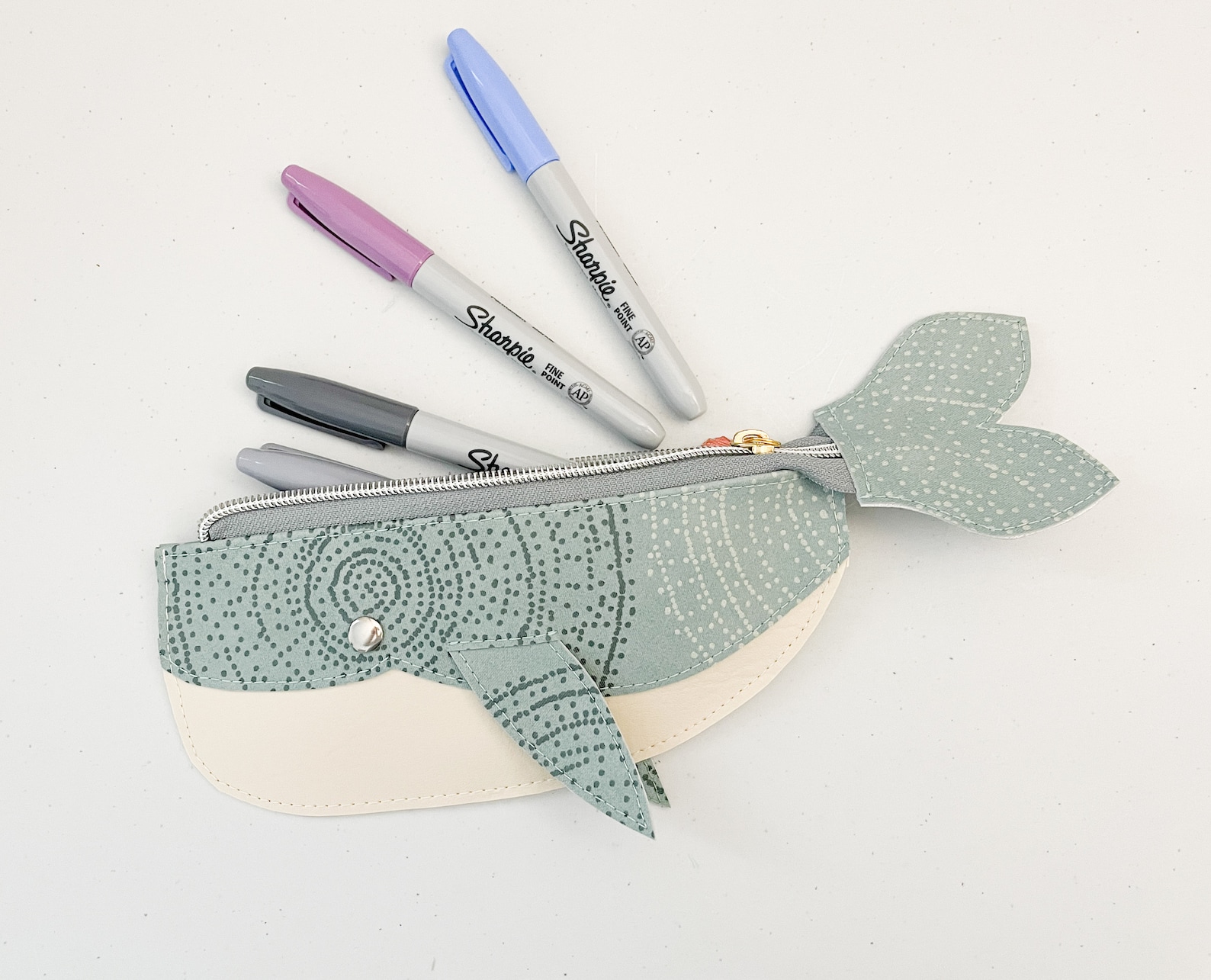 PDF Pattern | Whale #2 Pencil Case | Zipper Pouch | Justynathandmade - Etsy