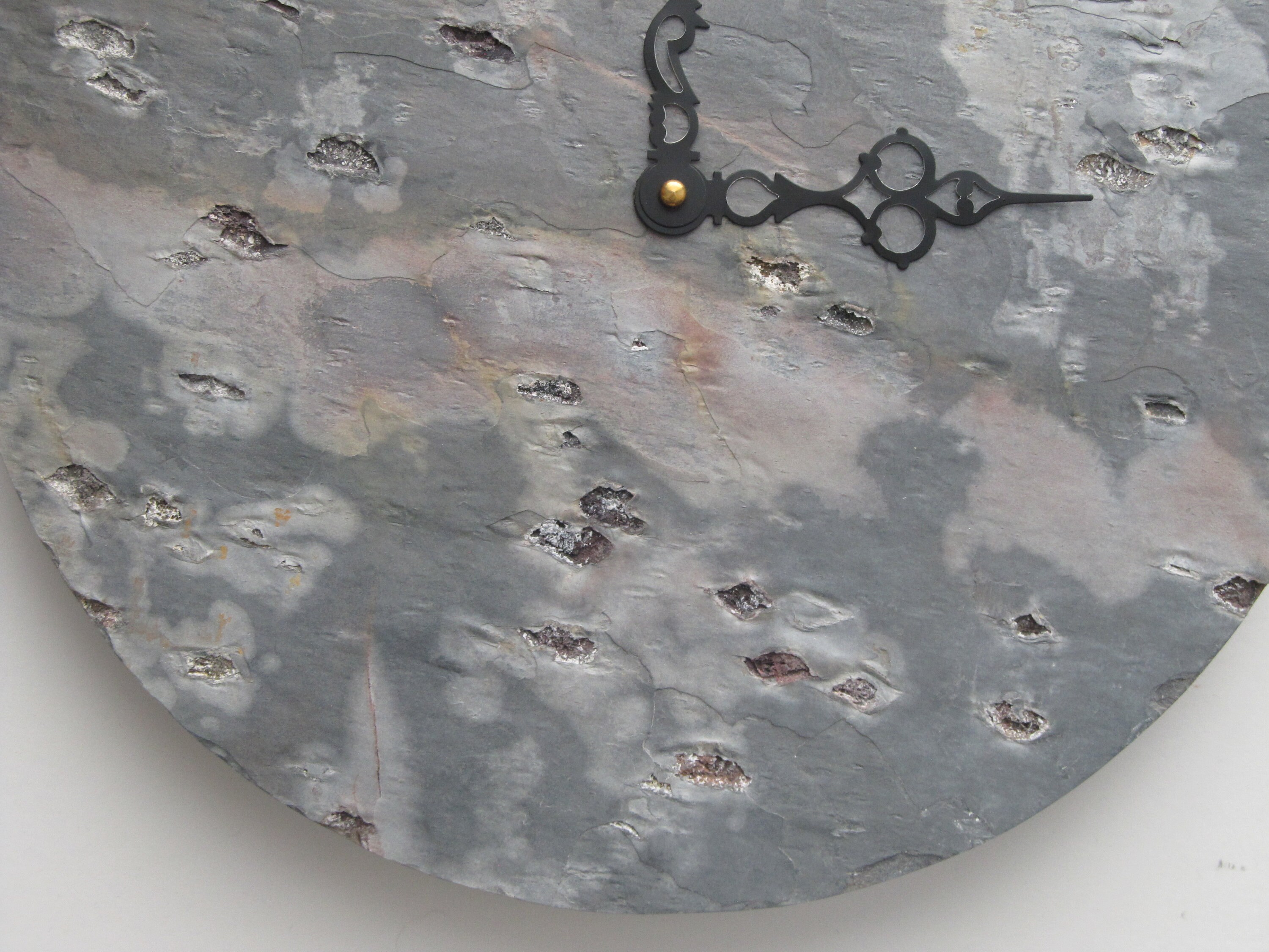 Clocks Home & Living 12 Slate Stone Wall Clock Rustic Western Natural ...