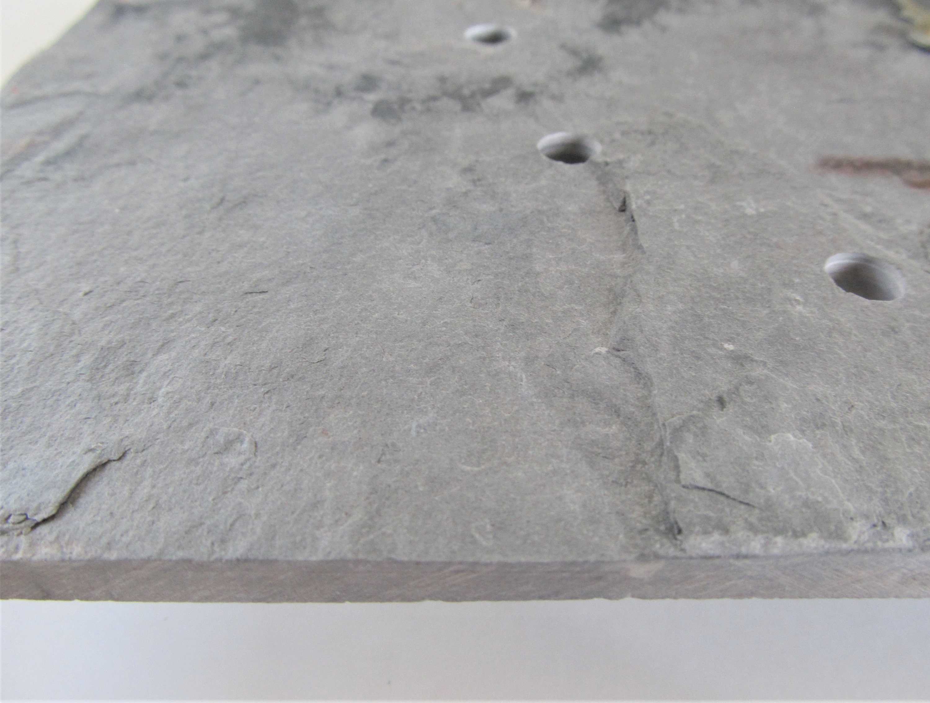 12 Slate Stone Clock, Blue and Gray Slate Wall Clock With Window Hour ...