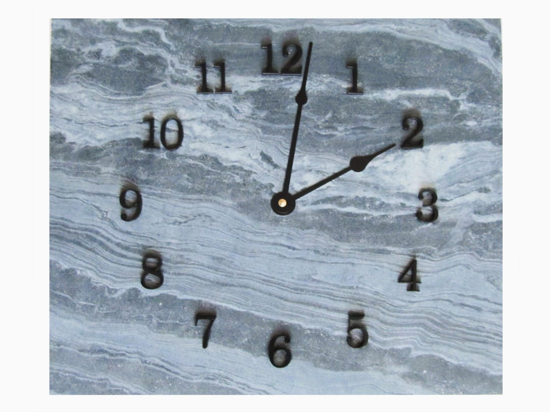 Mercury Quartzite Stone Wall Clock, Real Natural Honed Quartzite With ...