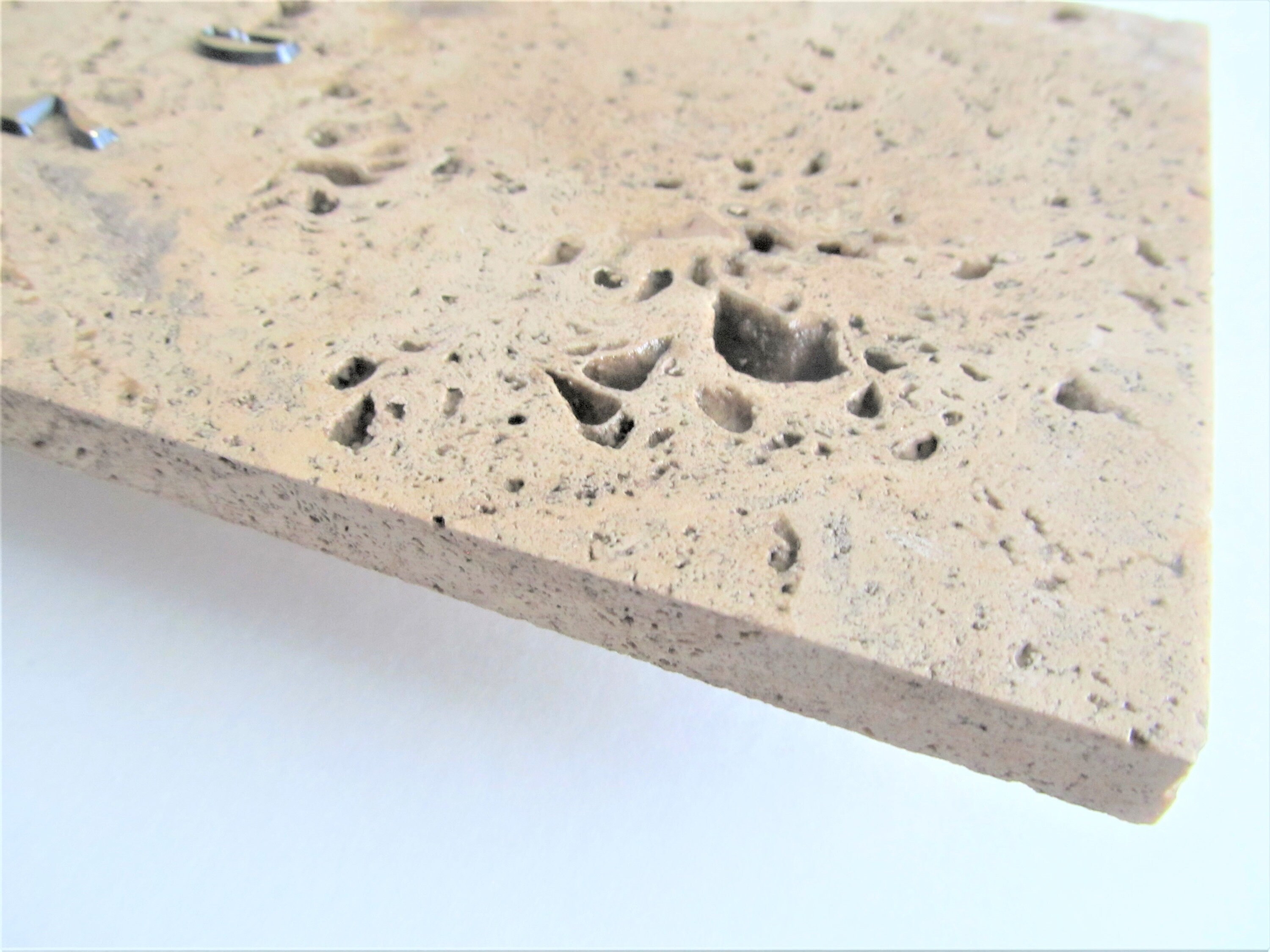 Travertine Stone Clock, Natural Antique Carpi Stone Wall Clock With ...