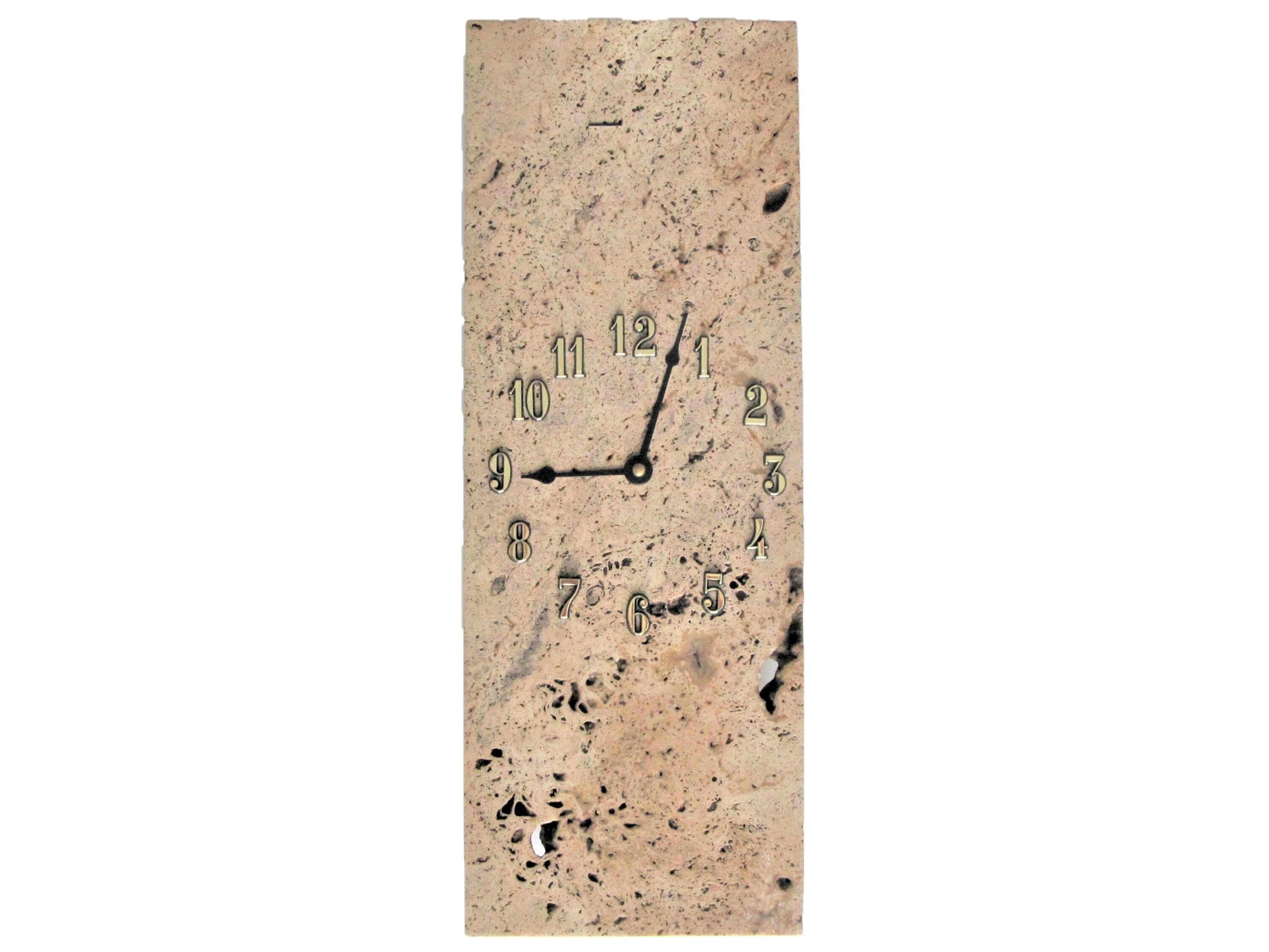 Travertine Stone Clock, Natural Antique Carpi Stone Wall Clock With ...