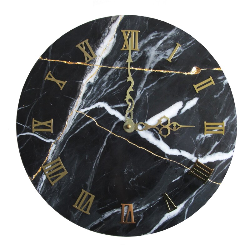 Marble Clock - Etsy
