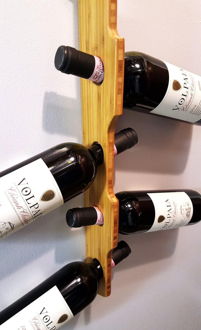 Wine Bottle Rack Bamboo Vertical Hanging Rack Bamboo - Etsy