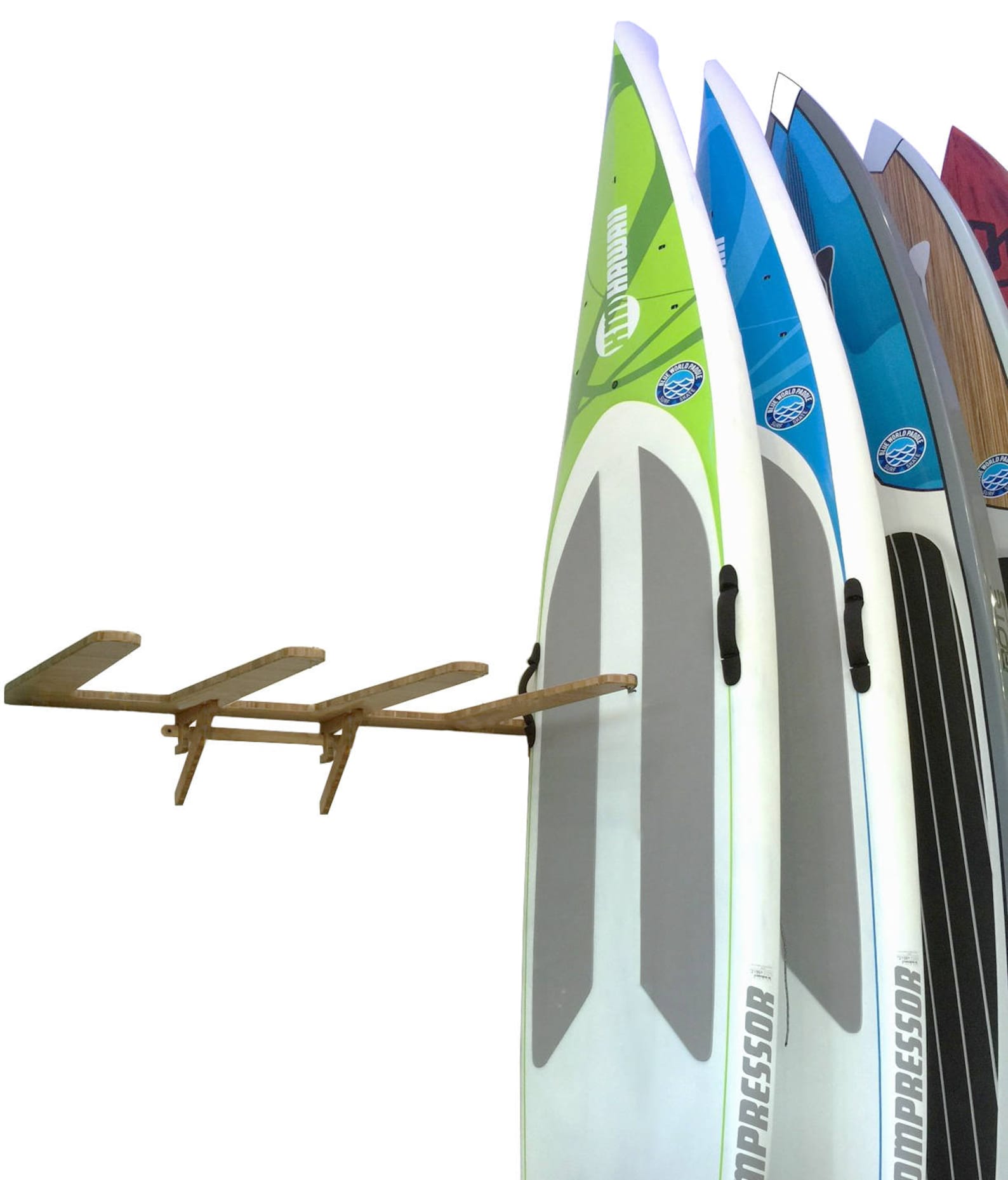 4 Paddleboard Rack and Surfboard Rack Bamboo Vertical - Etsy