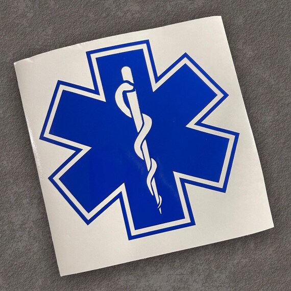 EMS Window Vinyl Decal EMS Sticker Star of Life EMT - Etsy
