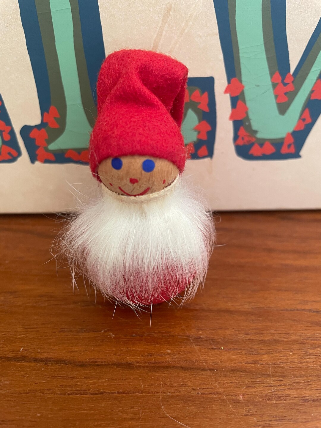 Small Wooden Danish Santa Claus Figurine - Etsy