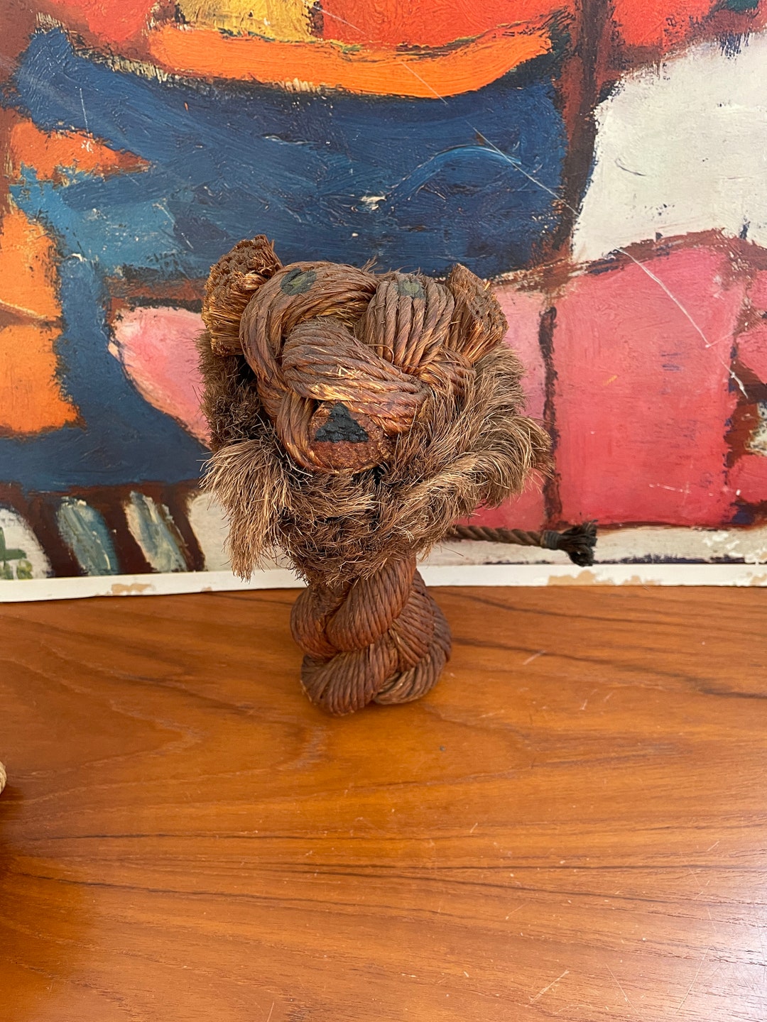Large Vintage Sitting Rope Lion - Etsy