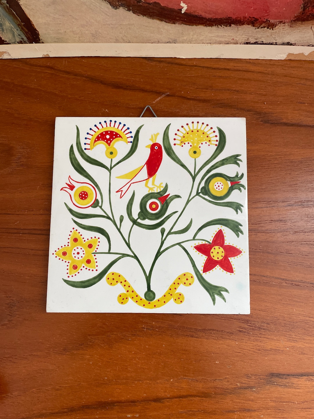 Vintage Polish Cepelia Opole Colorful Folk Art Hand Painted Decorative ...