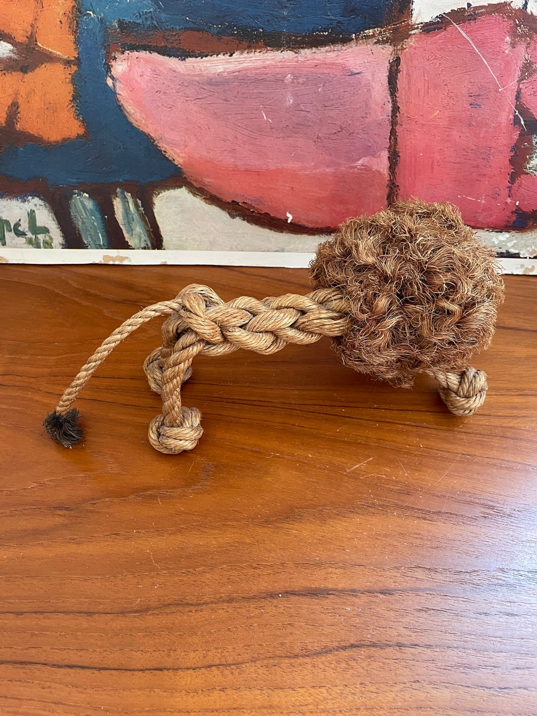 Vintage Rope Lion - Etsy