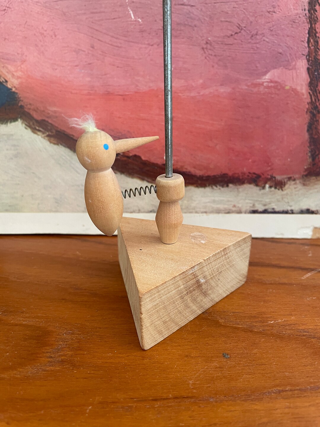 Vintage Woodpecker Pole Toy - Etsy