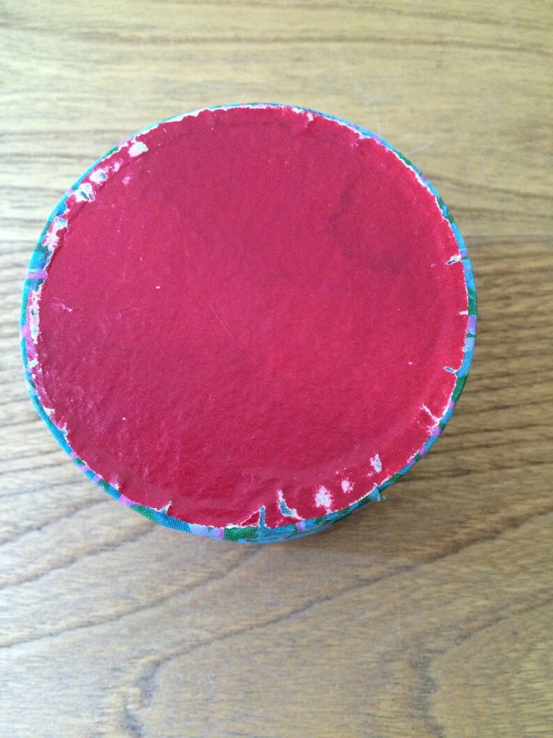 Fabric and Paper Round Birds Box in Pink and Green | Etsy