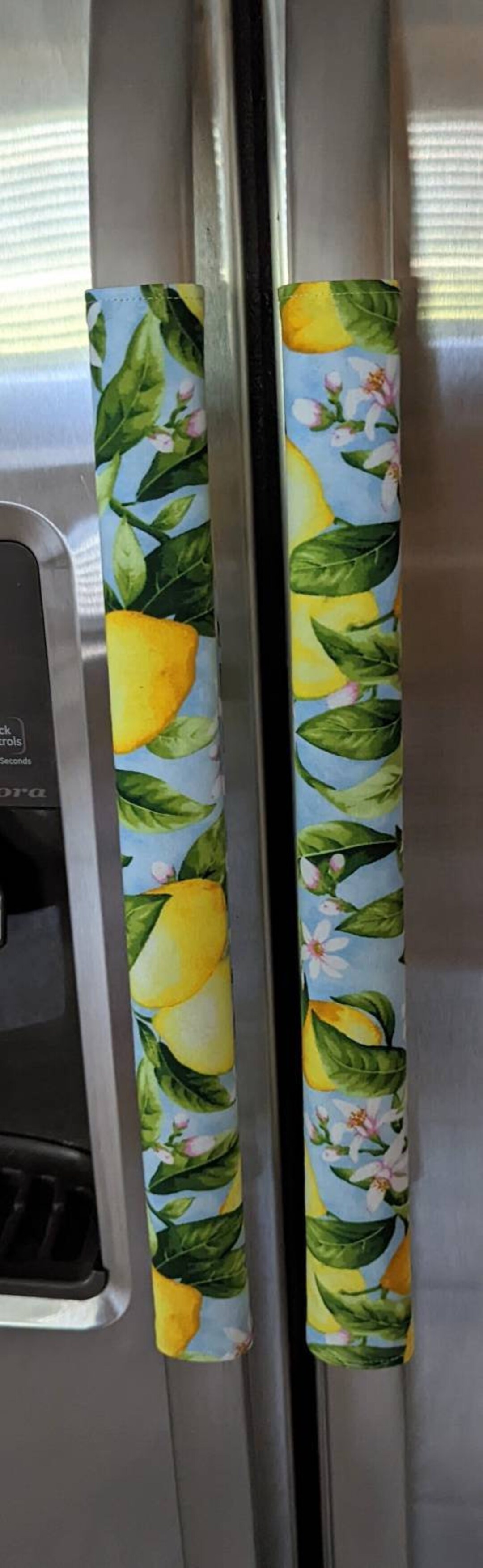 Refrigerator Door Handle Covers (set of 3)/length 15.5"/lemon Theme ...
