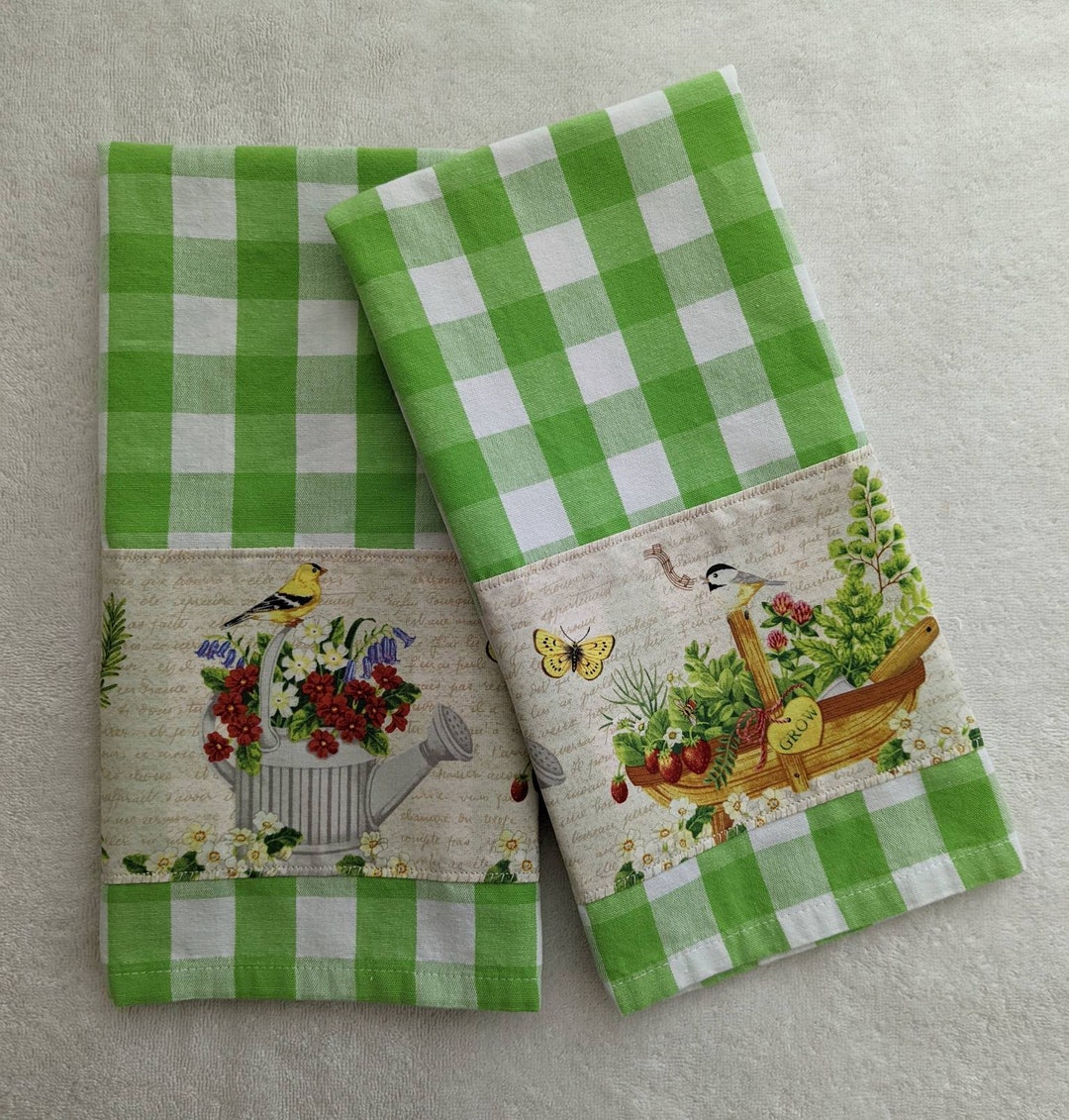 Buffalo Plaid Decorative Kitchen Towels (set of 2)/spring and Summer ...