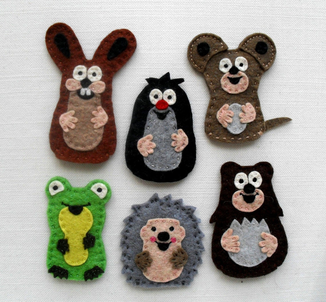 Animal Finger Puppets: the Little Mole and His Friends Krtek - Etsy Norway