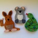 Finger Puppet Australian Animals, Koala, Kangaroo, Snake Puppets, Felt ...