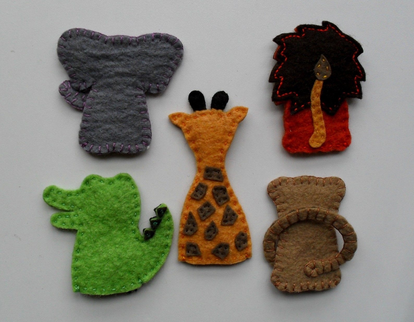 African Animals Finger Puppets, Felt Animals, Felt Puppets - Etsy
