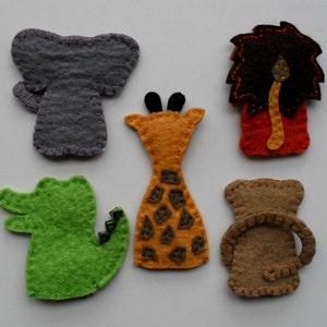 African Animals Finger Puppets, Felt Animals, Felt Puppets - Etsy