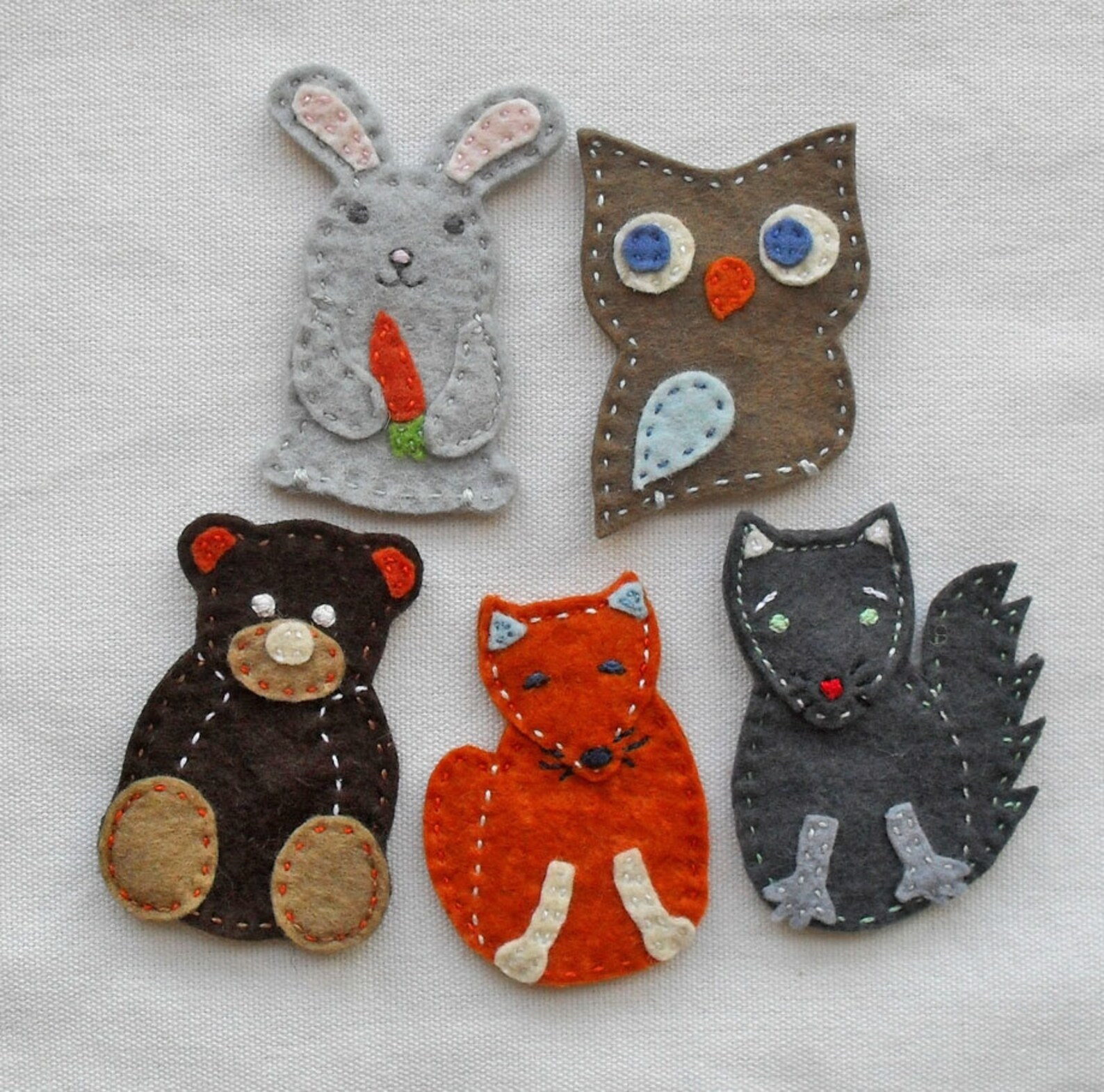 Forest Animals Finger Puppets, Felt Animals, Felt Puppets - Etsy