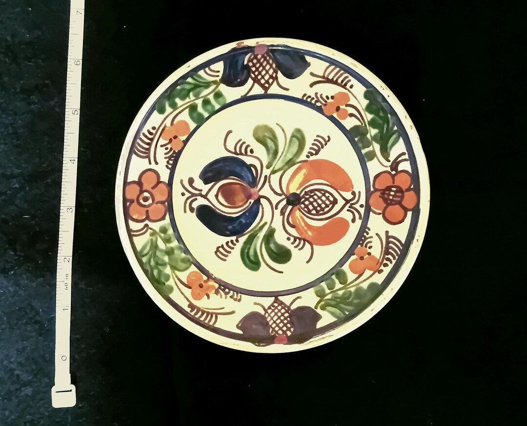 Vintage Traditional Transylvania Plate, Hand Painted Folk Art, Wall ...