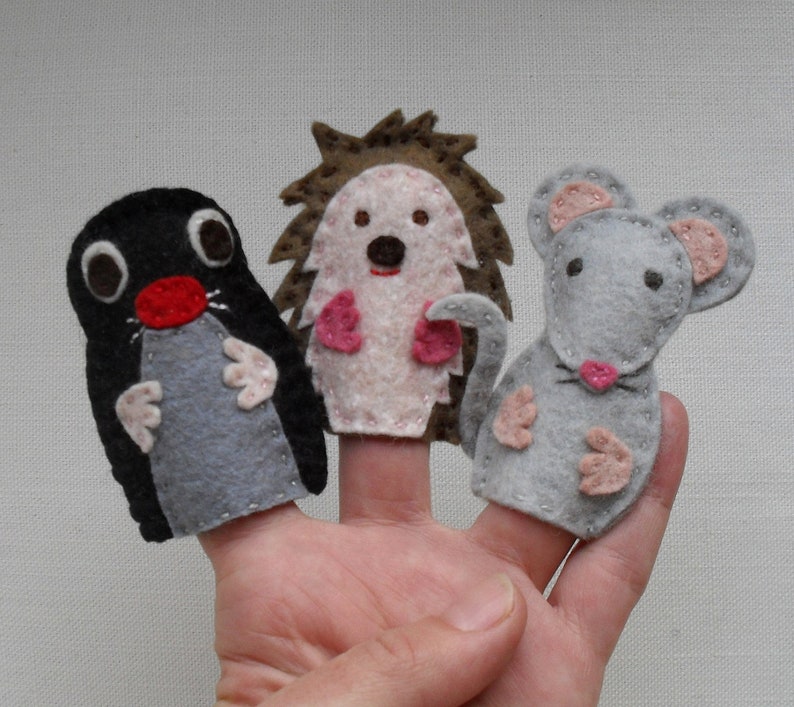 Finger Puppet Field Animals, Felt Animals, Felt Puppets - Etsy