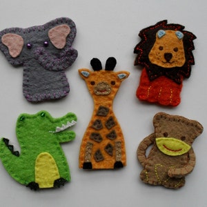 African Animals Finger Puppets, Felt Animals, Felt Puppets - Etsy