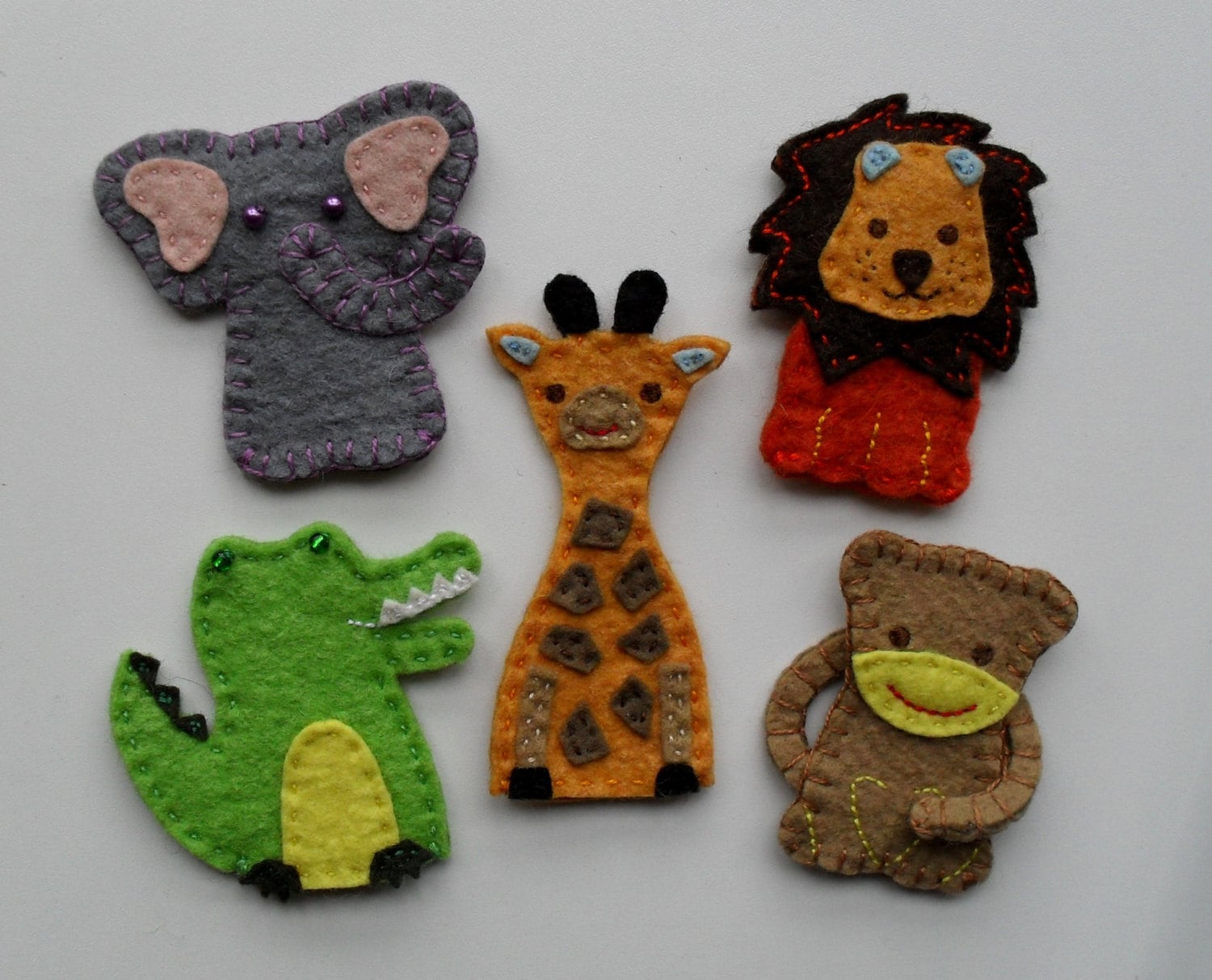 African Animals Finger Puppets, Felt Animals, Felt Puppets - Etsy