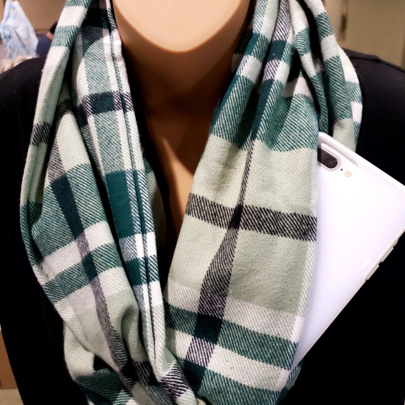 Green Infinity Scarf - Etsy