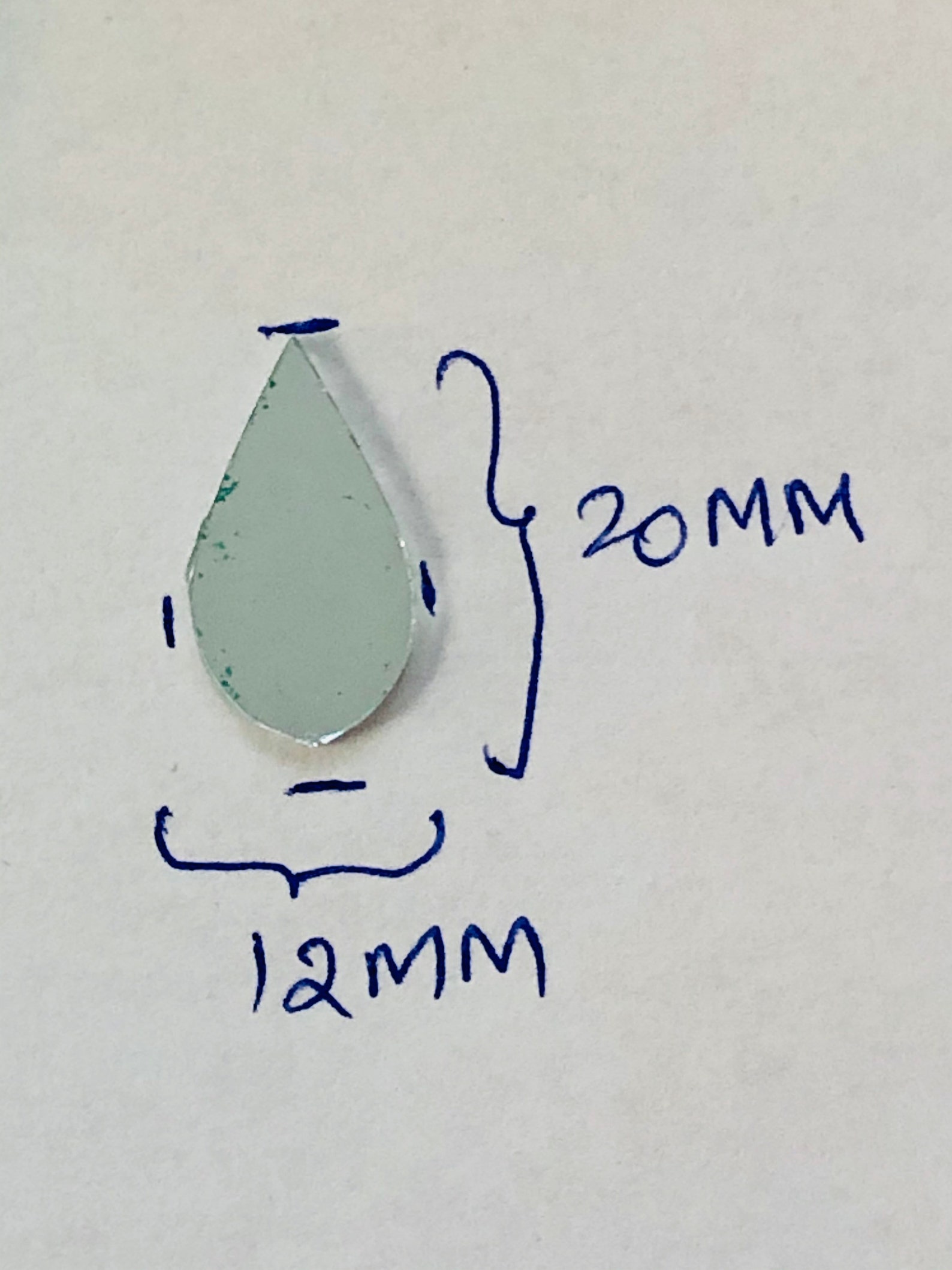 100 Pieces Teardrop Shaped Mini Craft Glass Mirrors Shisha - Etsy